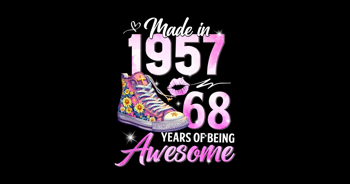 Chapter 68 EST 1957 68 Years Old Gifts 68th Birthday Queen - 68th ...