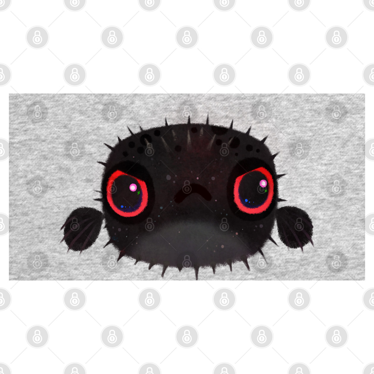 Angry puffer - Puffer Fish - T-Shirt | TeePublic