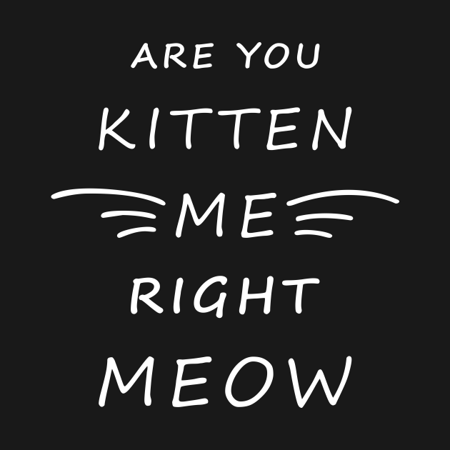 Are You Kitten Me Right Meow Are You Kitten Me Right Meow T Shirt