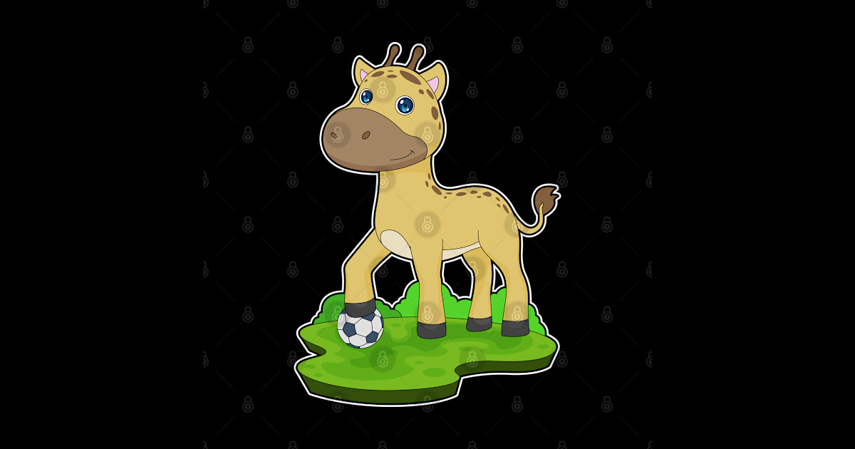 Giraffe Soccer player Soccer - Giraffe - Sticker | TeePublic