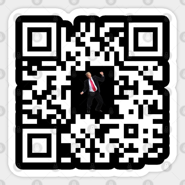 front and Back Trump Dance Troll QR Funny President Trump Dance Code ...