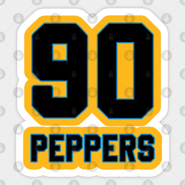 Julius Peppers #90 King Sacks - Julius Peppers - Sticker | TeePublic
