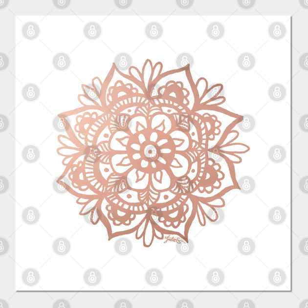 Rose Gold Mandala - Mandala - Posters and Art Prints | TeePublic