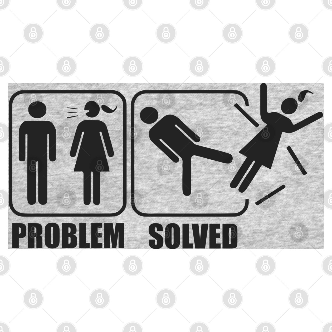 Problem Solved - Funny - Problem Solved - T-Shirt | TeePublic