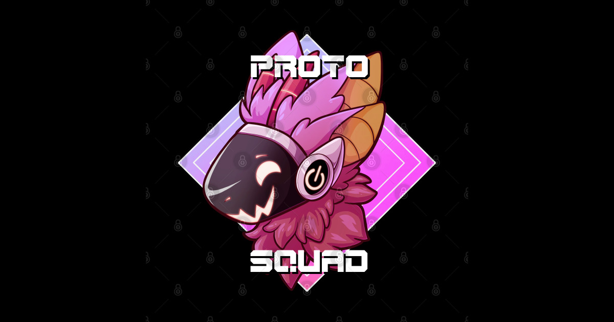 Proto Squad - With Text Alternate Color Design - Protogen - Sticker ...