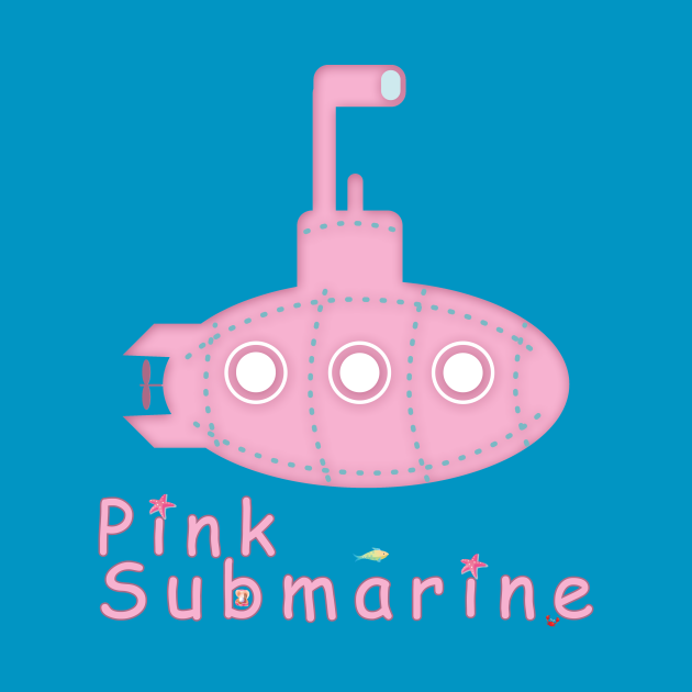 Pink submarine - Art For Kids - T-Shirt | TeePublic