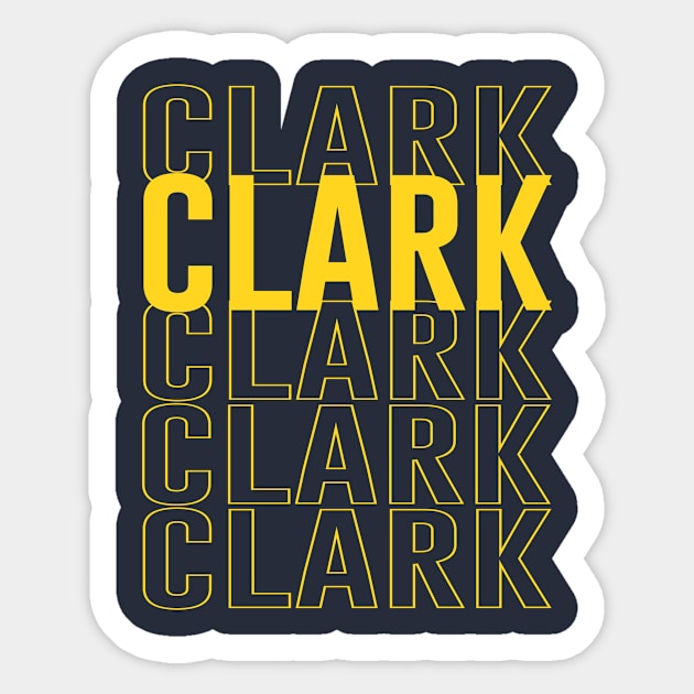 Clark Name No.22 Basketball - Caitlin Clark - Sticker | TeePublic