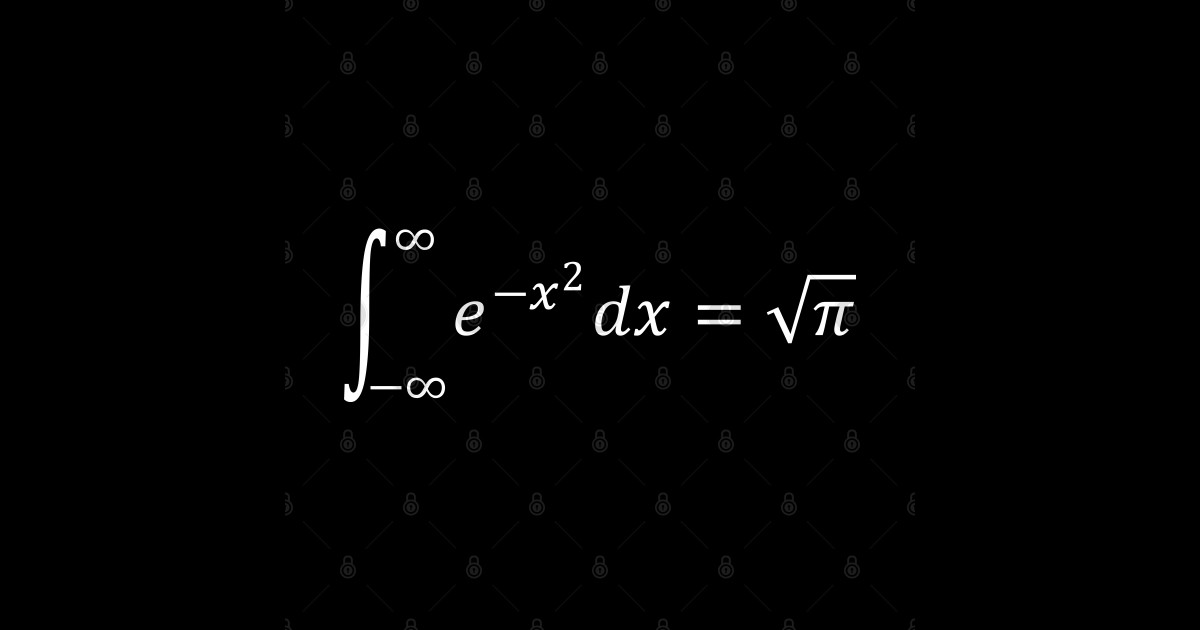 Gaussian Integral Equation - Gauss - Sticker | TeePublic