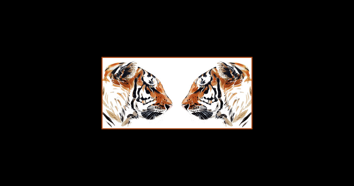 Tiger Face-off - Tiger - Sticker | TeePublic