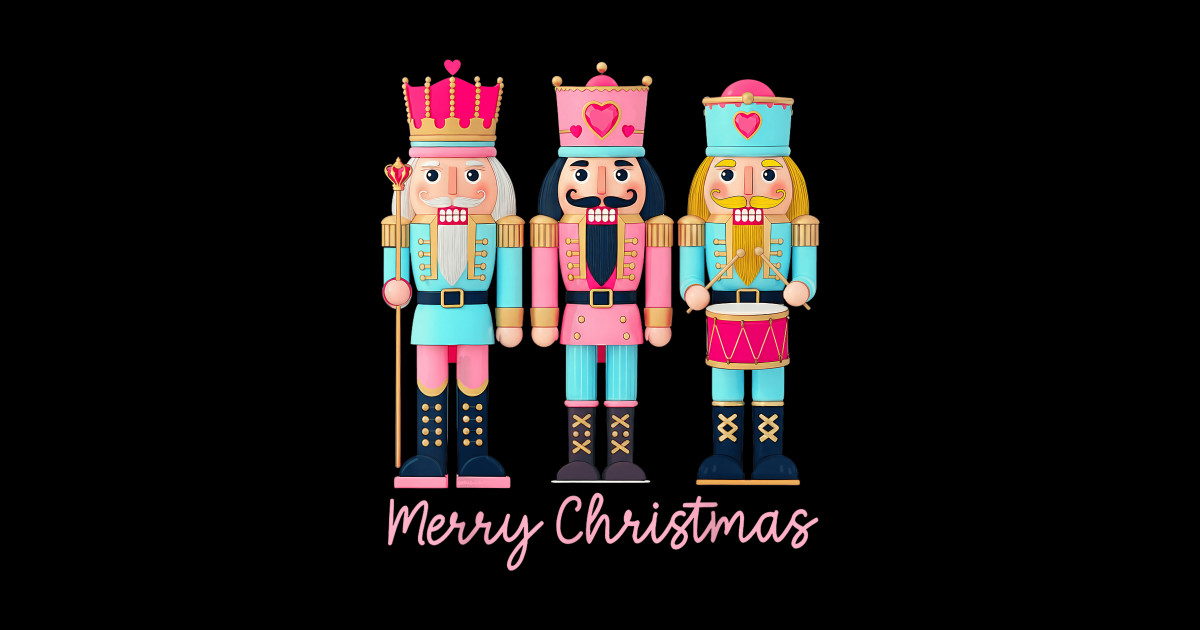 Nutcracker Ballet Pink Holiday Christmas Girls Art - Pink Nutcracker ...