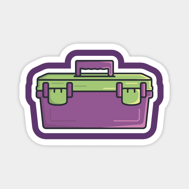 Car Repairing Tool Box Sticker vector illustration. Mechanic and ...
