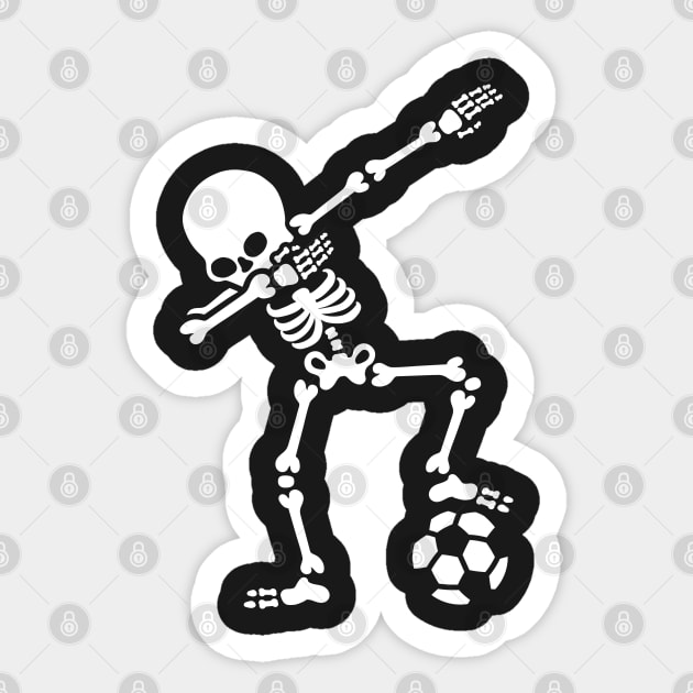 Dab dabbing skeleton football (soccer) - Soccer - Sticker | TeePublic