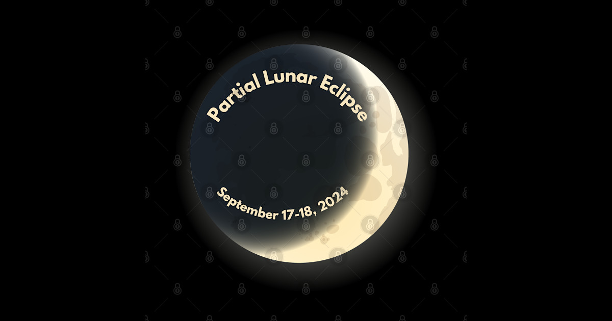 Partial Lunar Eclipse 2024 - Partial Lunar Eclipse 2024 - Sticker ...