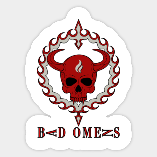 Bad omen skull logo - Bad Omens - Sticker | TeePublic