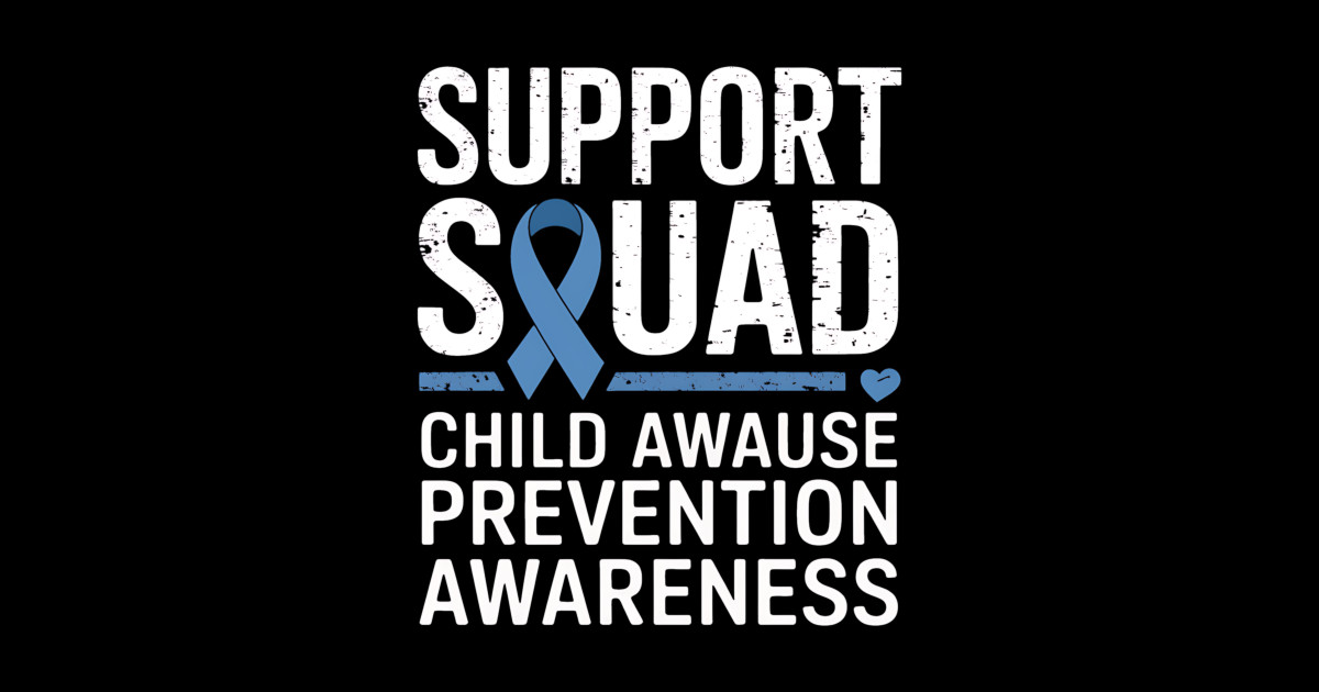 Support Squad Child Abuse Prevention Awareness Smile Face - Support ...