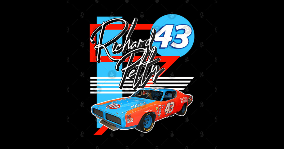 Richards Petty Retro Nascars Racing - Richard Petty - Sticker | TeePublic