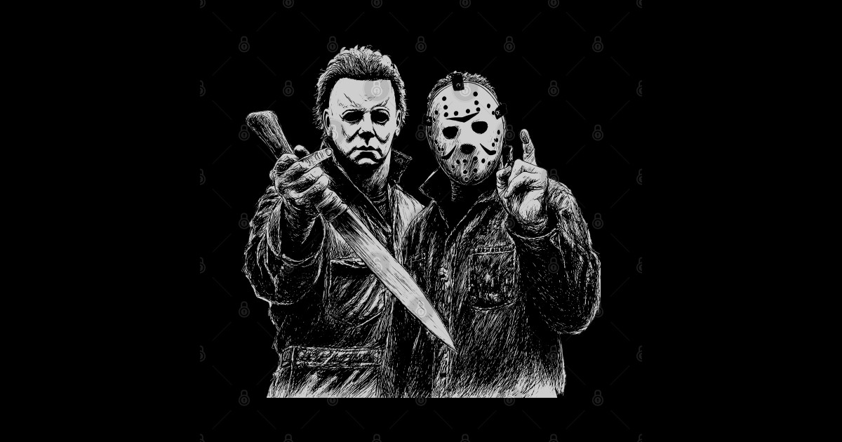 Jason Voorhes Michael Myers Middle Fingers M4581 - Halloween - Bag ...
