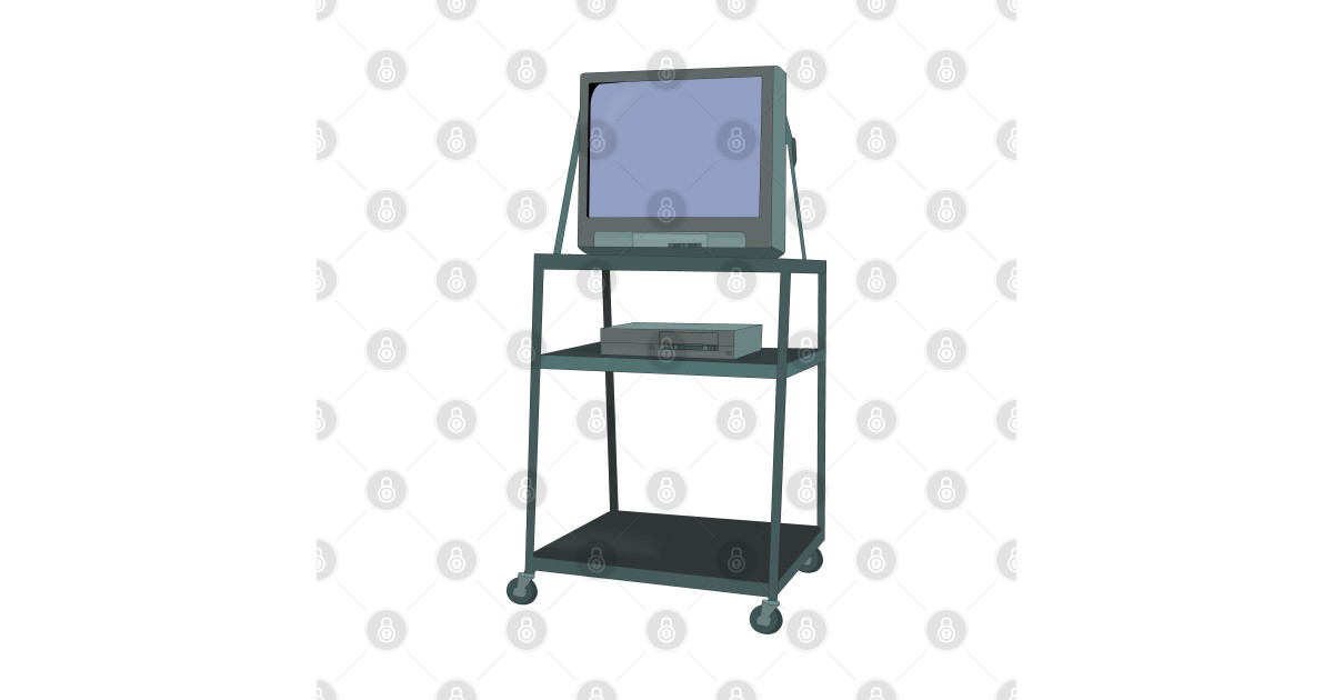 TV and VCR cart Classroom 80s 90s Funny School - 90s Nostalgia - T ...