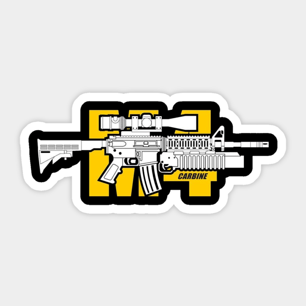 M4 Carbine Rifle - Military - Sticker | TeePublic