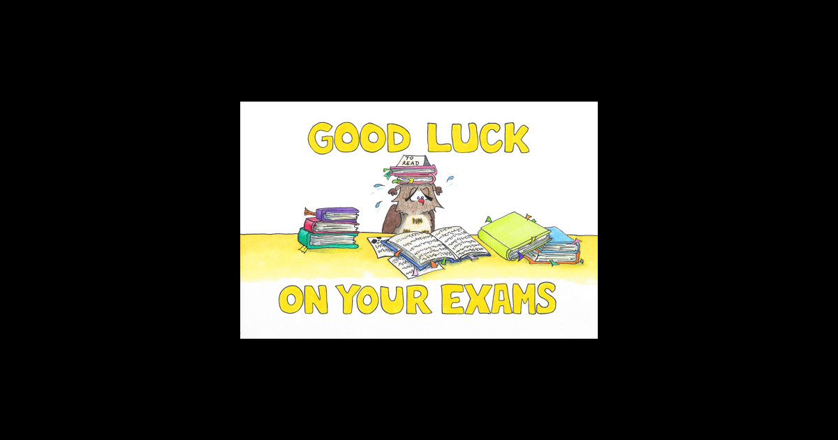 Good Luck On Your Exams - Good Luck On Your Exams - Sticker | TeePublic