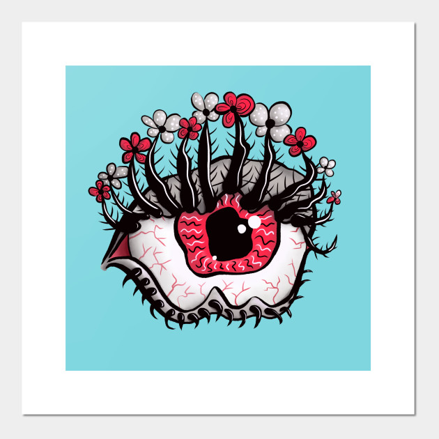 Melting Eye With Weird Eyelashes Psychedelic Art - Creepy Eye - Posters ...