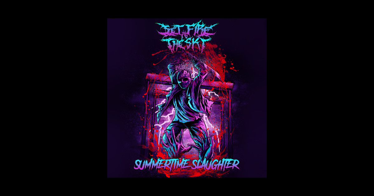 SUMMERTIME SLAUGHTER COVER SQUARE - Set Fire To The Sky - Sticker ...