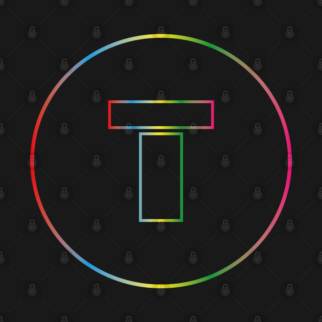 letter T colorful design - Initial Monogram Name Letter - T-Shirt ...