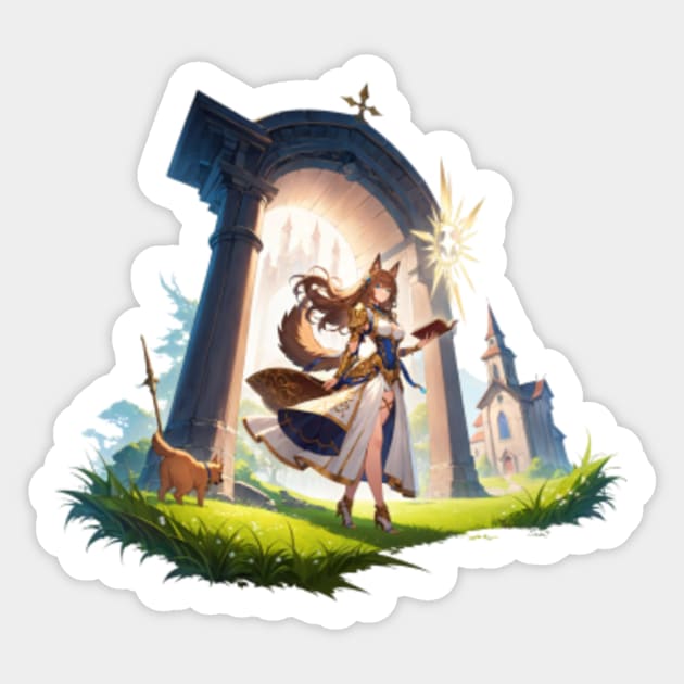 Fantasy Cleric Theme - Isekai - Sticker | TeePublic