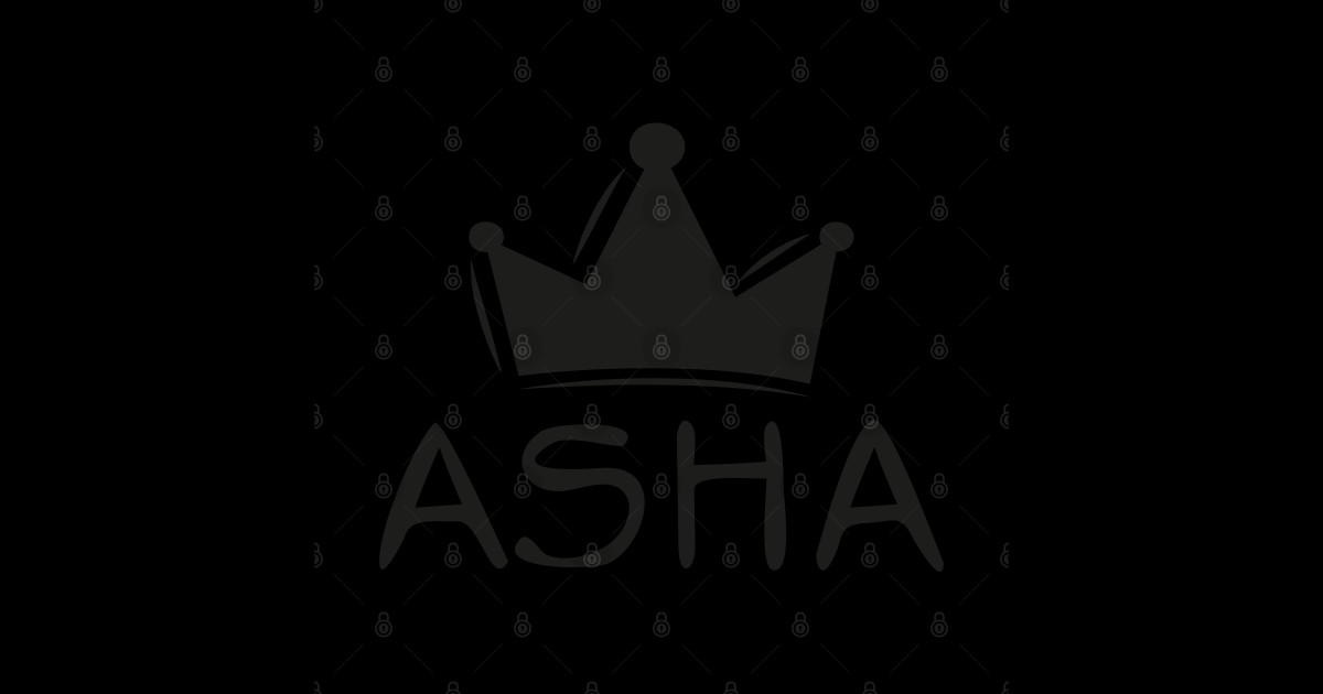 Asha name, Sticker design. - Asha - T-Shirt | TeePublic