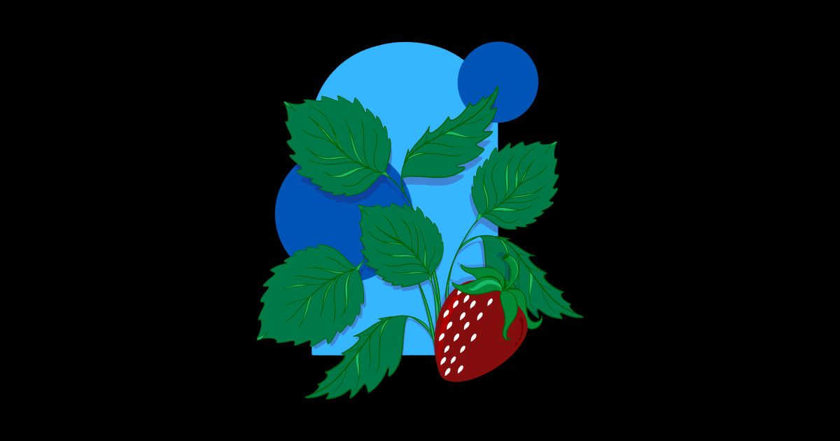 Modern Berry - Strawberry - Sticker | TeePublic