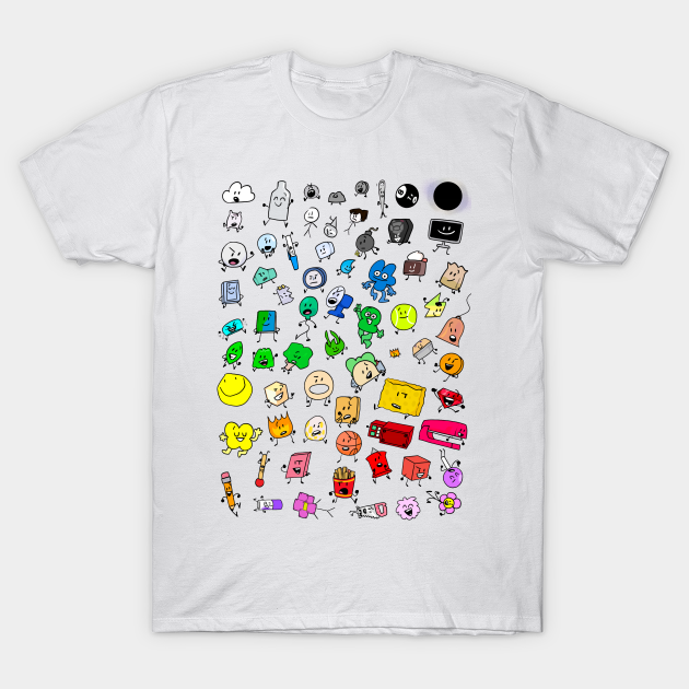BFDI All Characters (Transparent) - Bfb - T-Shirt | TeePublic