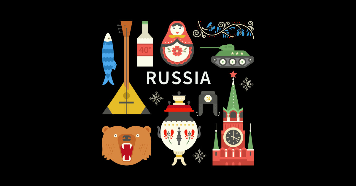 Russian - Russian - Sticker | TeePublic