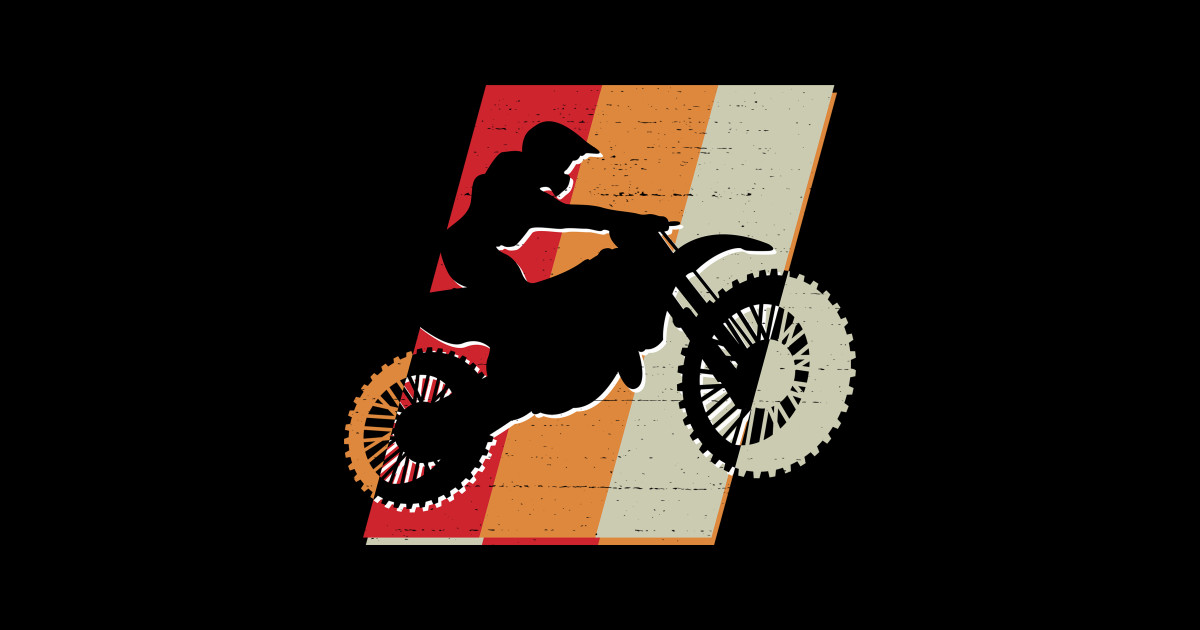 Retro Motocross Design - Motocross - Magnet | TeePublic