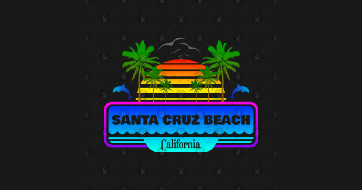 Santa Cruz Beach California, Tropical Palm Trees Sunset - Santa Cruz ...