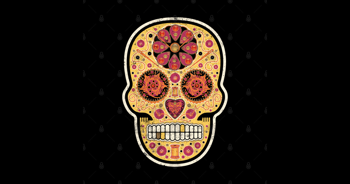 Sew-Sew Sugar Skull- Plombir the Depths - Day Of The Dead Sugar Skull ...