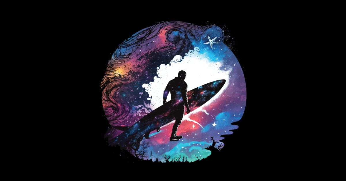 space surfer - Surfer - Sticker | TeePublic