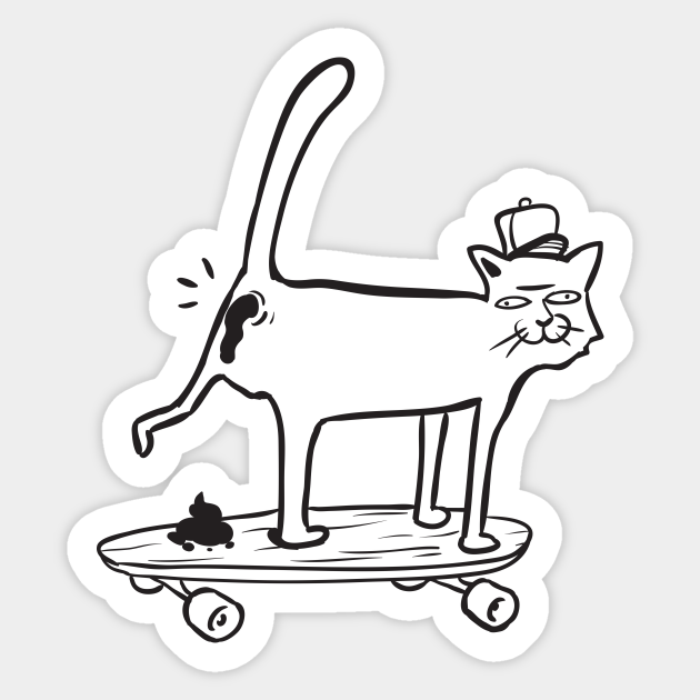 sCATer - Skateboard - Sticker | TeePublic