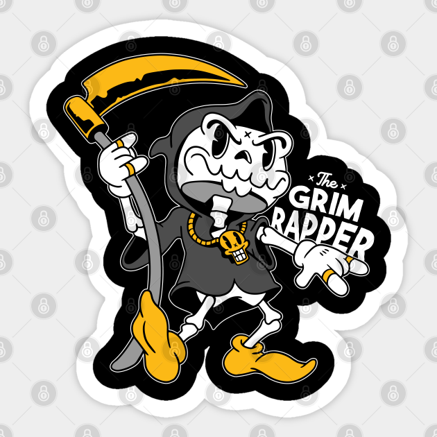 The Grim Rapper - Halloween - Sticker | TeePublic