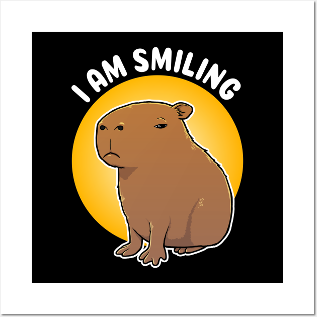 I am Smiling Capybara Cartoon - I Am Smiling - Posters and Art Prints ...