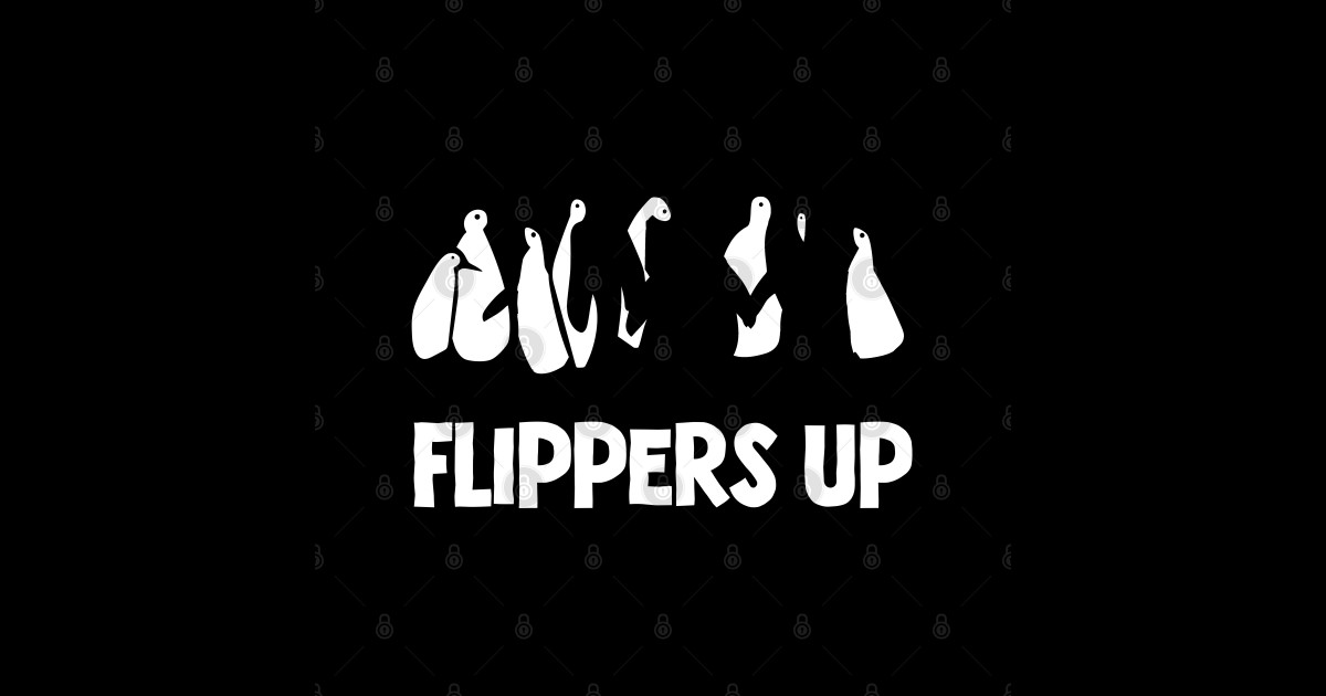 penguins flippers up - Penguins Flippers Up - Sticker | TeePublic
