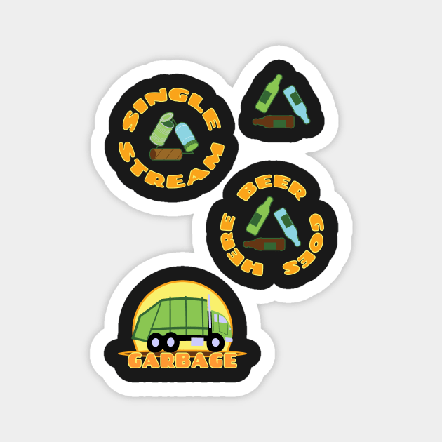 Recycling / Garbage / Trash Sticker ( labels ) sheet - Recycle - Magnet ...