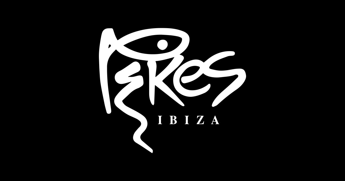 pikes ibiza white logo - Pikes Ibiza White Logo Merch - Sticker | TeePublic