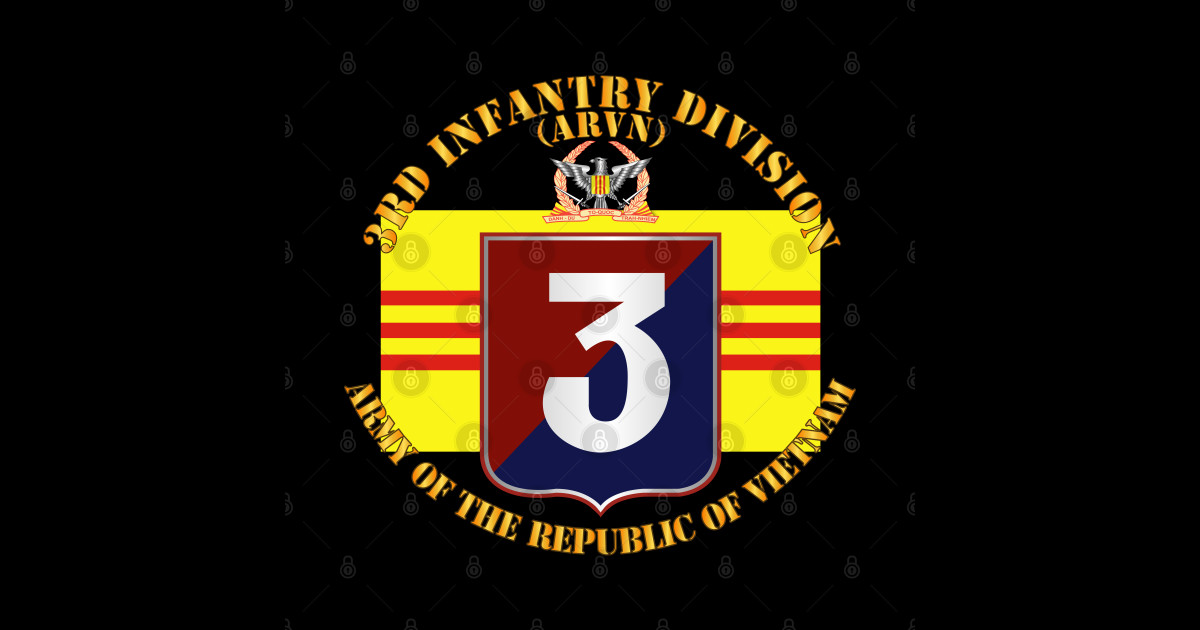 ARVN - 3rd Infantry Div - ARVN - Flag - Army Crest - Infantry - Sticker ...
