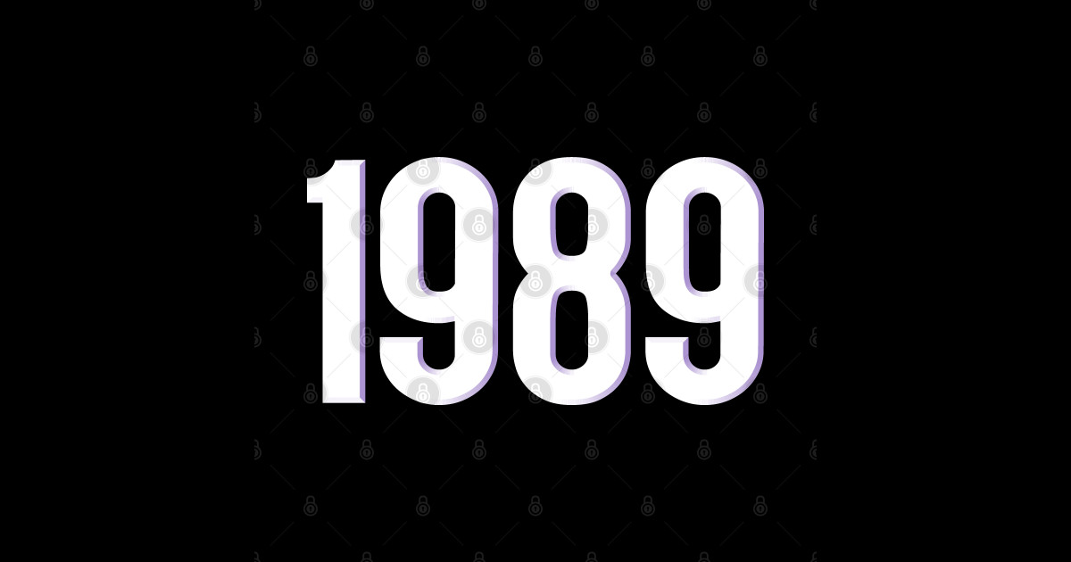 1989 Simple Logo Vintage Style - 1989 - Sticker | TeePublic