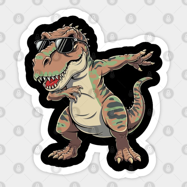 Dabbing T Rex Dinosaur - Dabbing T Rex - Sticker | TeePublic