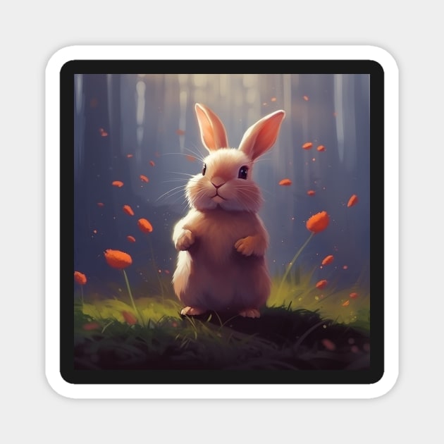 Whiskers and Wiggles: The Magical World of Rabbits - Adorable - Magnet ...