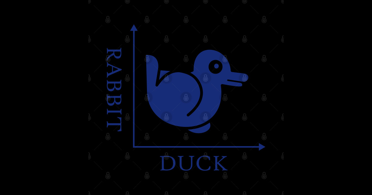 Duck Rabbit Illusion - Duck Rabbit Illusion - Sticker | TeePublic