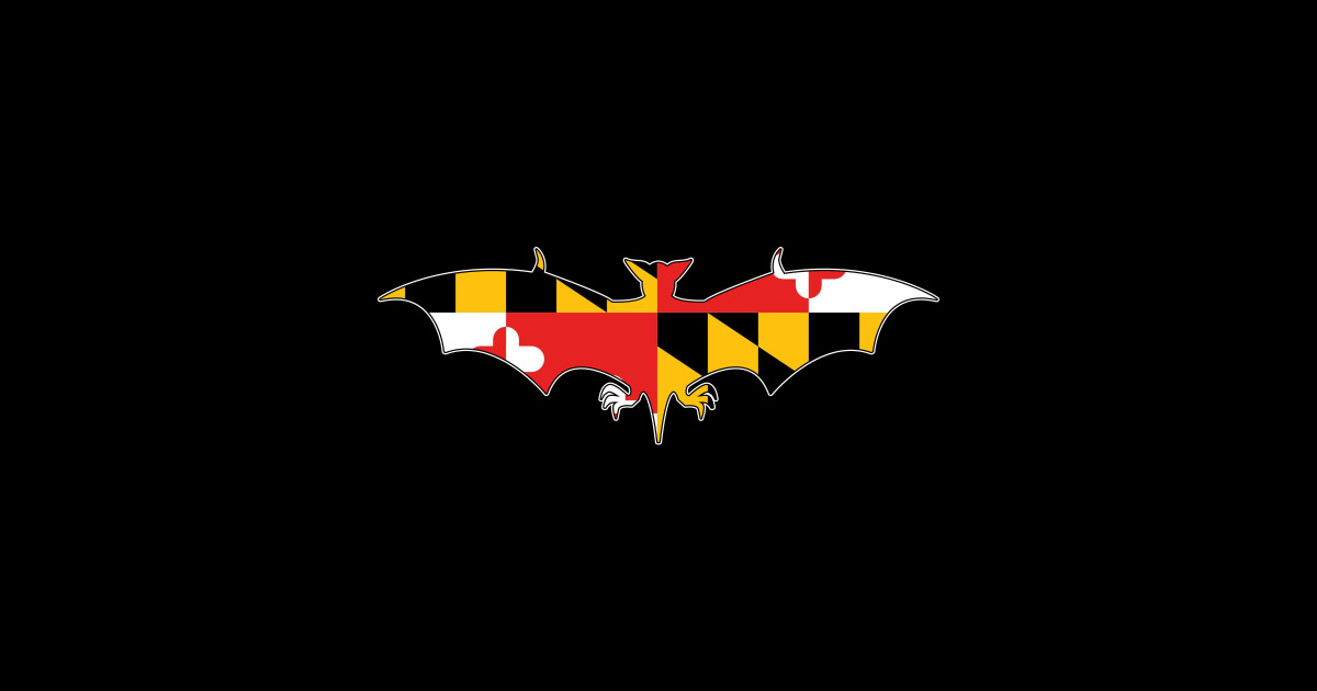 Maryland Bat - Maryland Bat Flag - Sticker | TeePublic