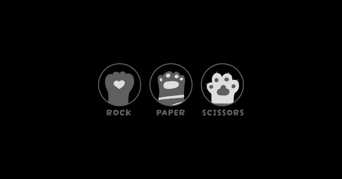 Rock Paper Scissors - cute cat paw - Rock Paper Scissors - Sticker ...