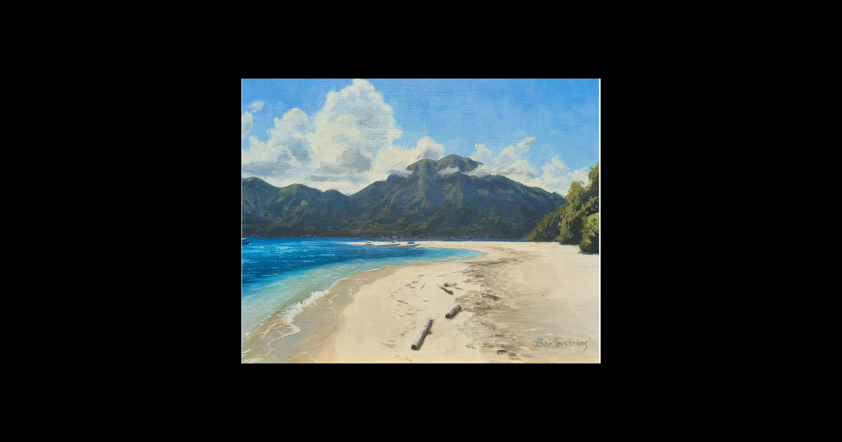 "Mantigue island, Camiguin, Philippines", original seascape oil ...